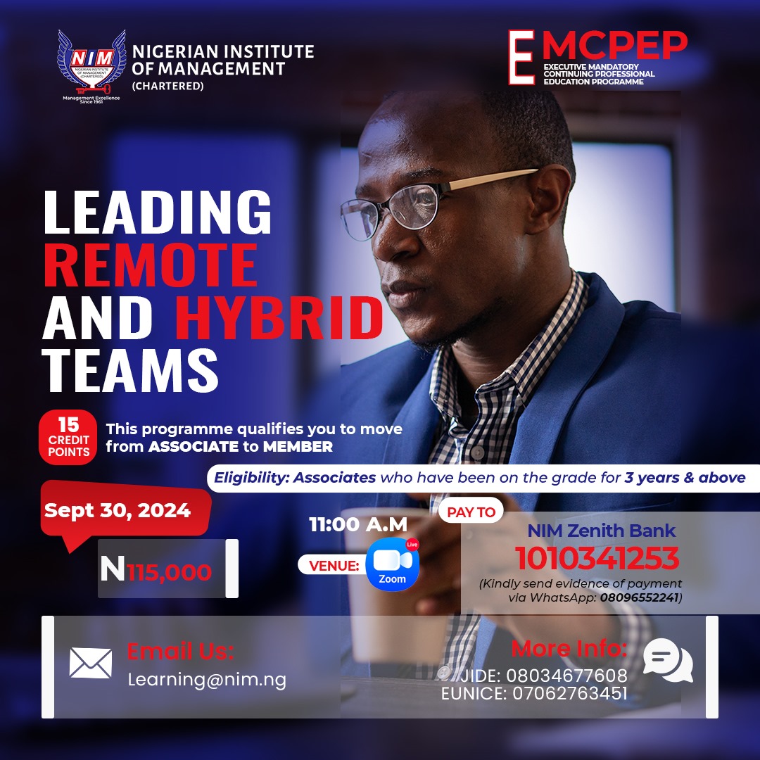 Nigerian Institute of Management (chartered)