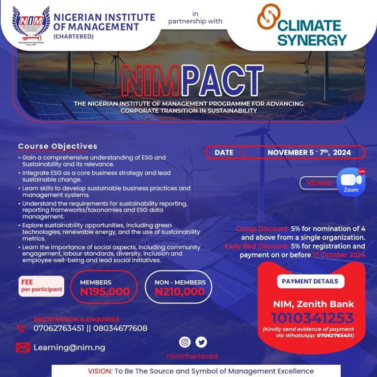 Nigerian Institute of Management (chartered)