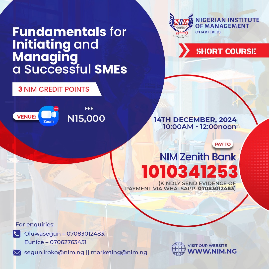 Nigerian Institute of Management (chartered)